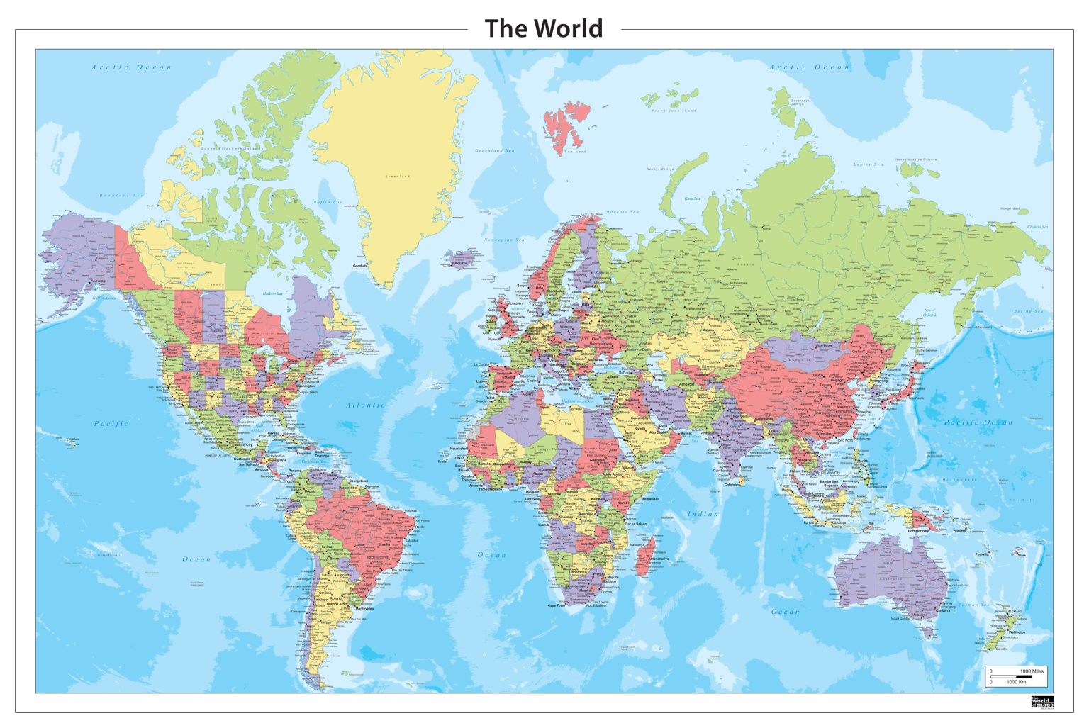 Updated World Maps in Different Styles - The World of Maps