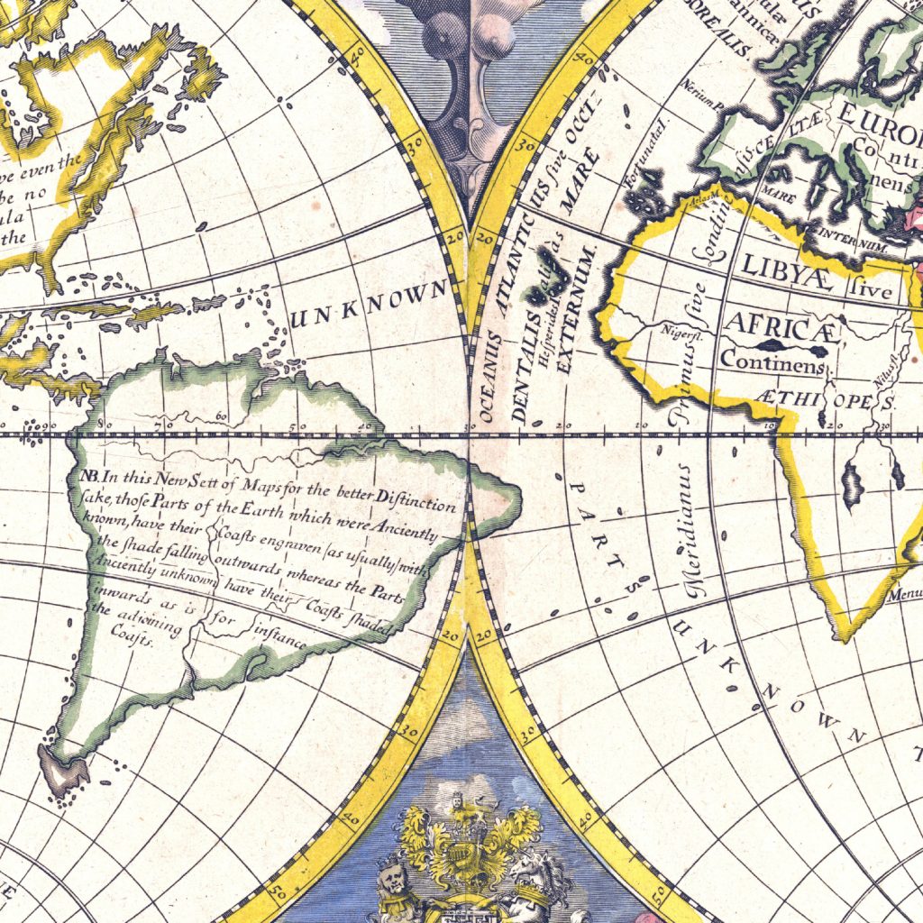 Historical World Map - Anno 1700 Edward Wells - JPG - 801 - The World ...
