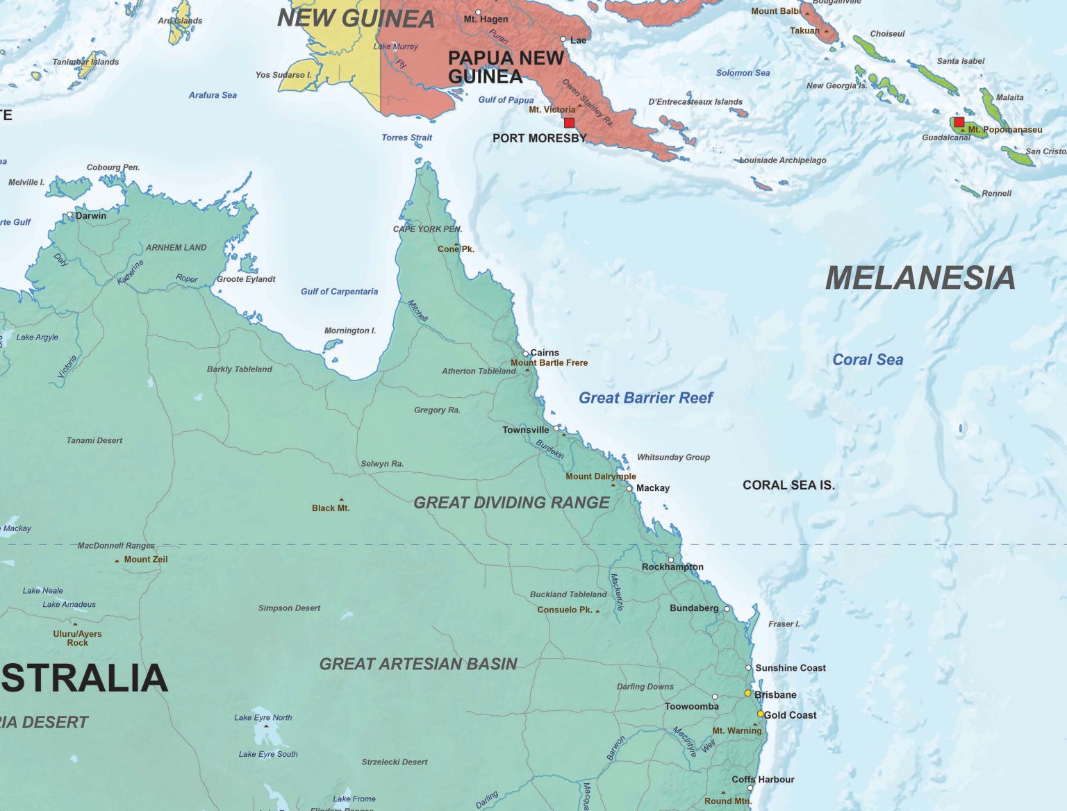 Political Map Australia - Classic Edition - EPS & JPG - 1306 - The ...