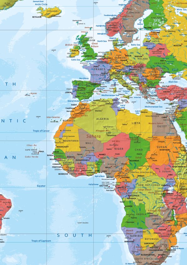 Political World Map - Detailed Edition - EPS & JPG - 1497 - The World ...