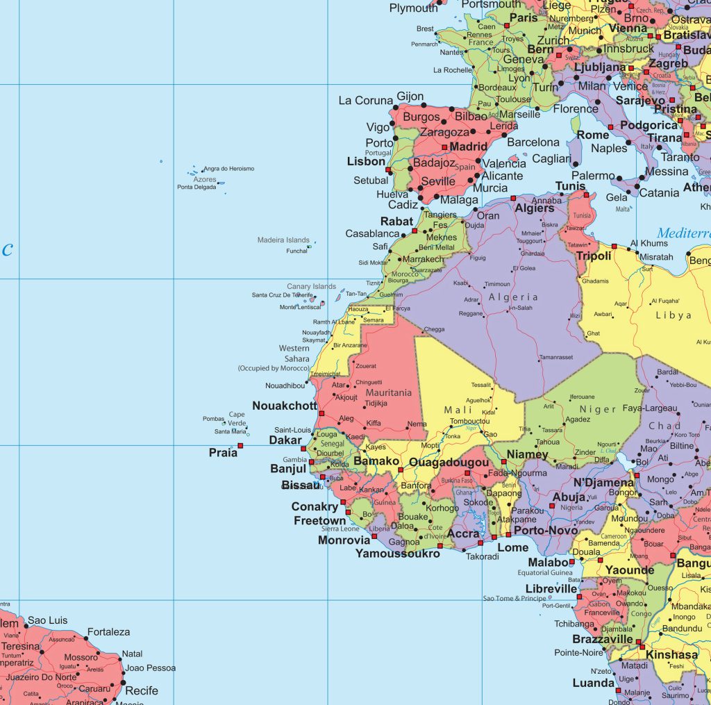 Political World Map - Classic Edition - EPS & JPG - 93 - The World of Maps