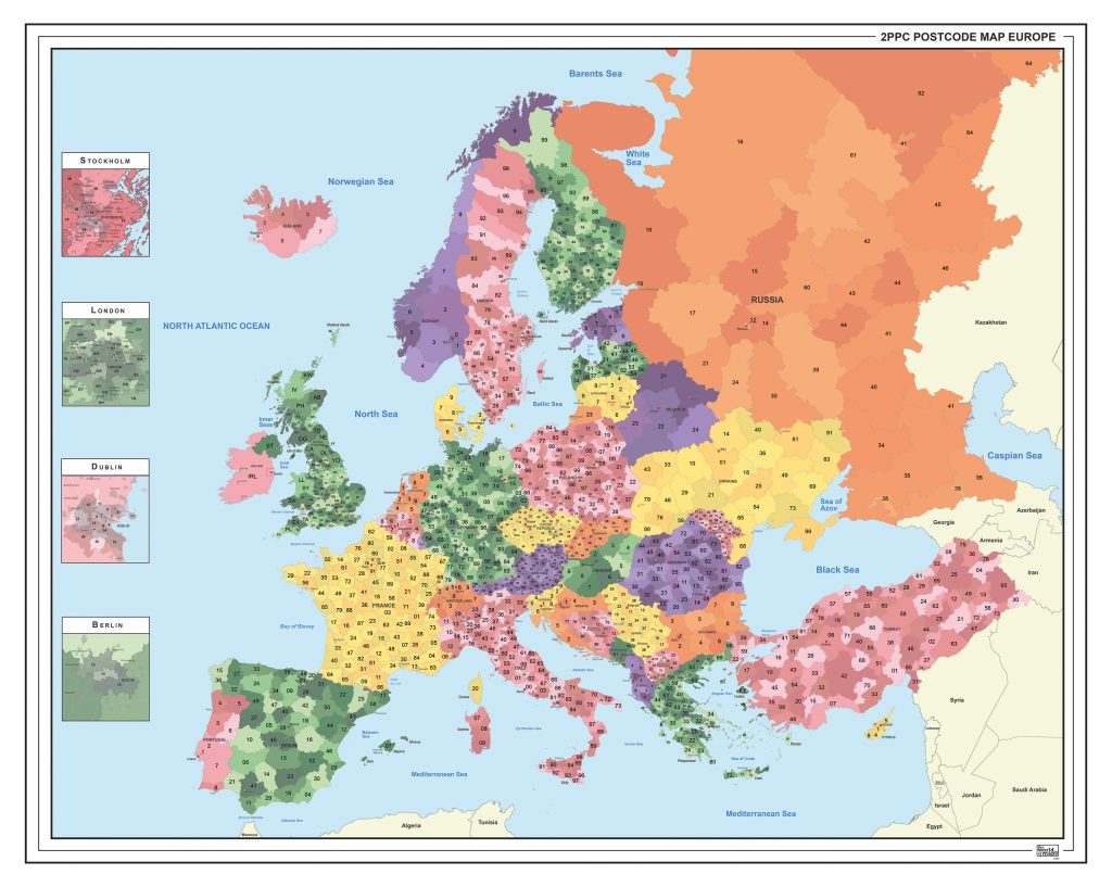 Vector Postal Code Maps - The World of Maps