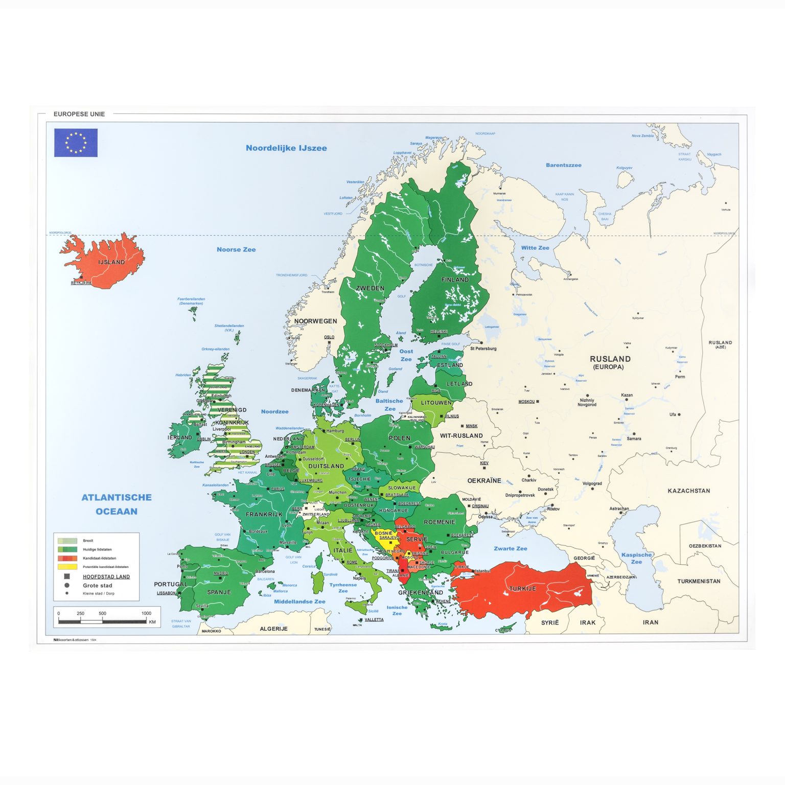 Political Map Middle-East - Enlarged Edition - EPS & JPG - 1307 - The ...